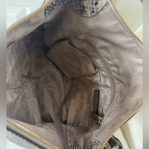 MICHAEL Michael Kors | Bags | Michael Kors Snake Print Shoulder Bag ...